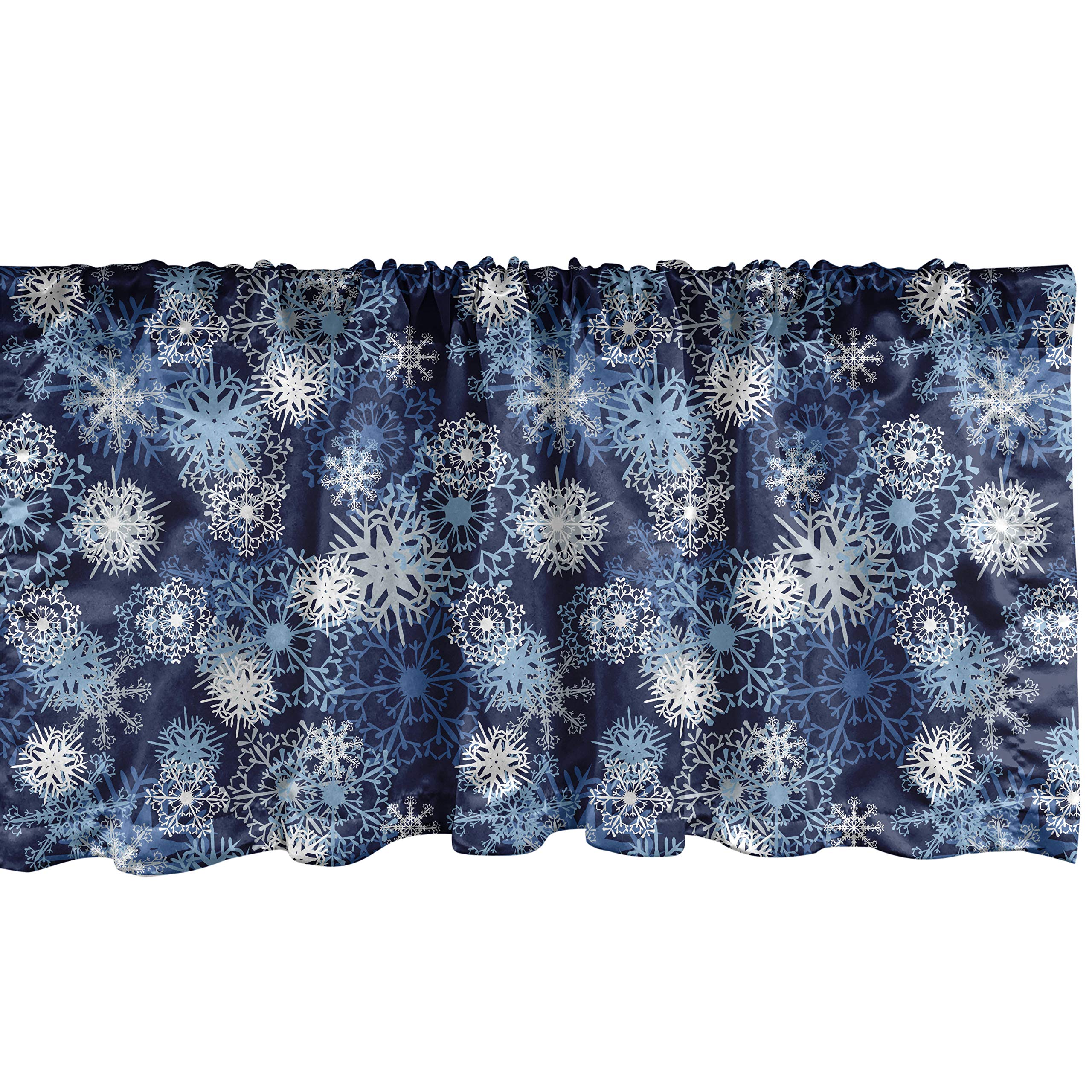 Amazon.com: Ambesonne Winter Window Valance, Various Different Ornate ...