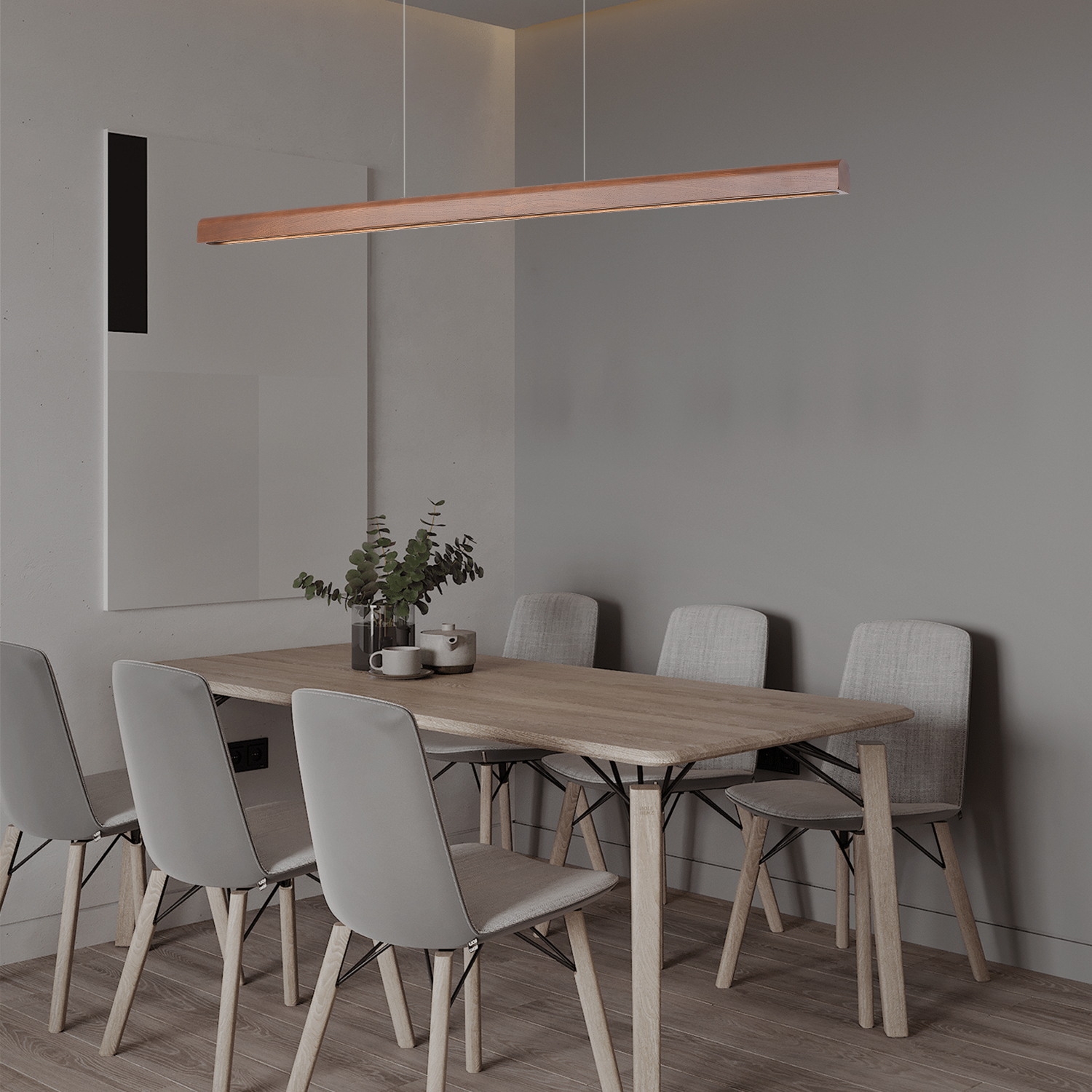 Watch YISDESIGN Wood Linear Pendant Light Installation video on Amazon Live