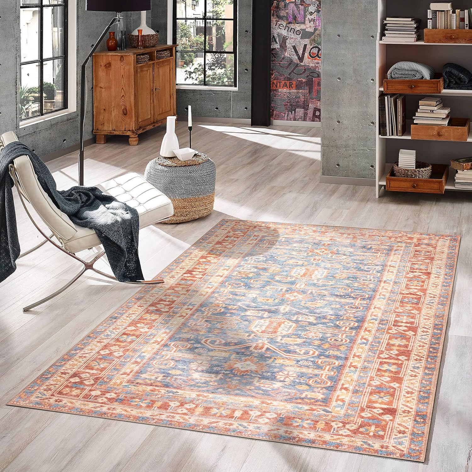 Amazon.com: GLN Rugs Traditional Collection - Machine Washable Area Rug ...