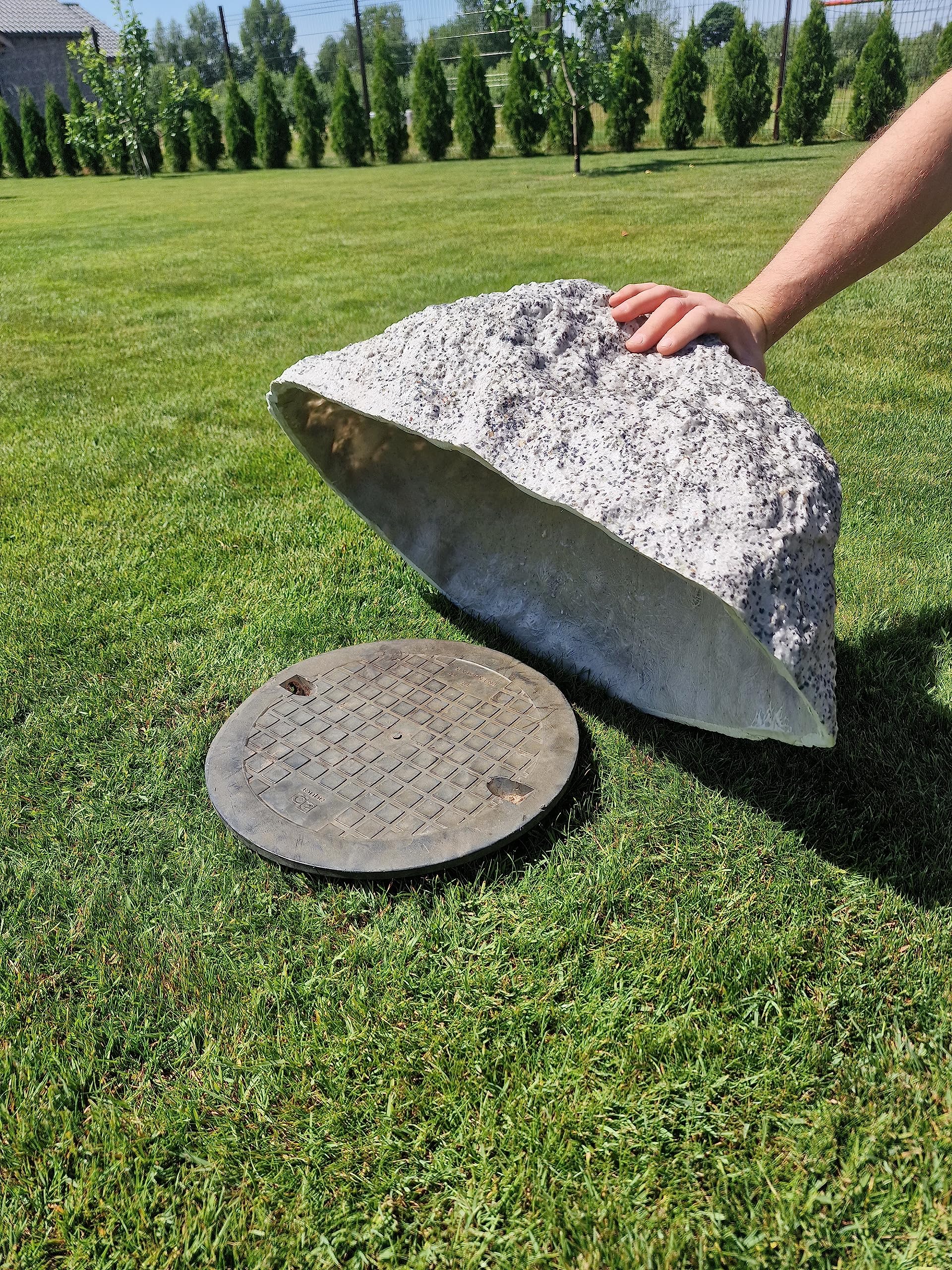 Diy Fake Rock Covers Septic Tank