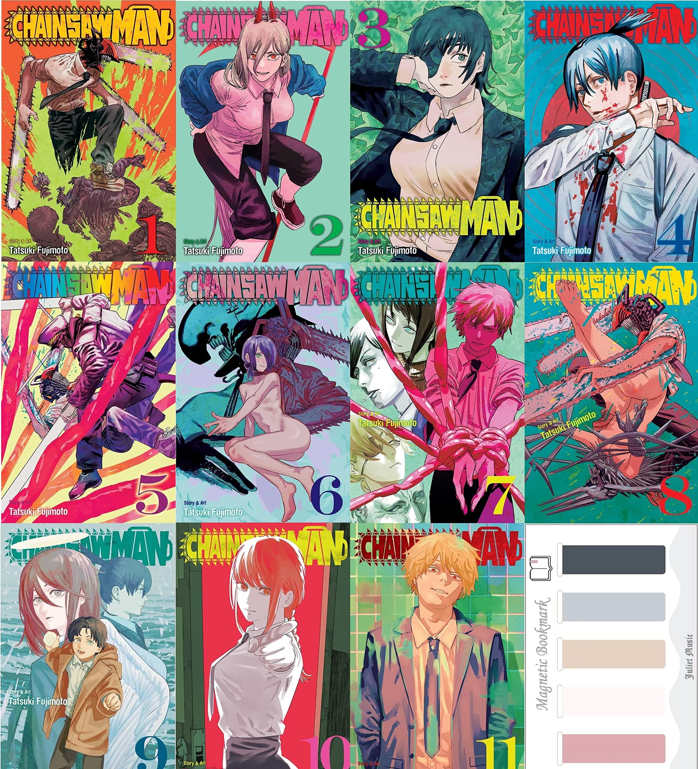 Amazon.com: Chainsaw Man Manga Collection 11 Book Set volumes 1-11 by Tatsuki Fujimoto & Juliet ...