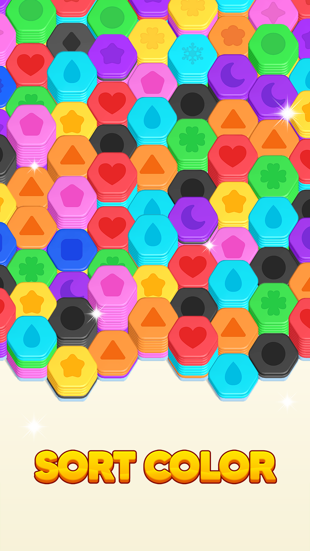Hexa Sort - Hexagon Color Sorting Puzzle Game | Hexa Stack - Hexa Block Merge Puzzle Game: Color ...
