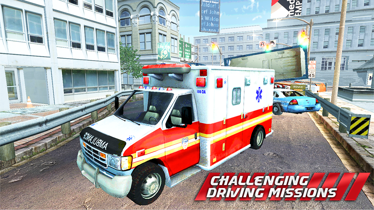 EMERGENCY AMBULANCE PARKING SIMULATOR 3D - Medical Healthcare Transport ...