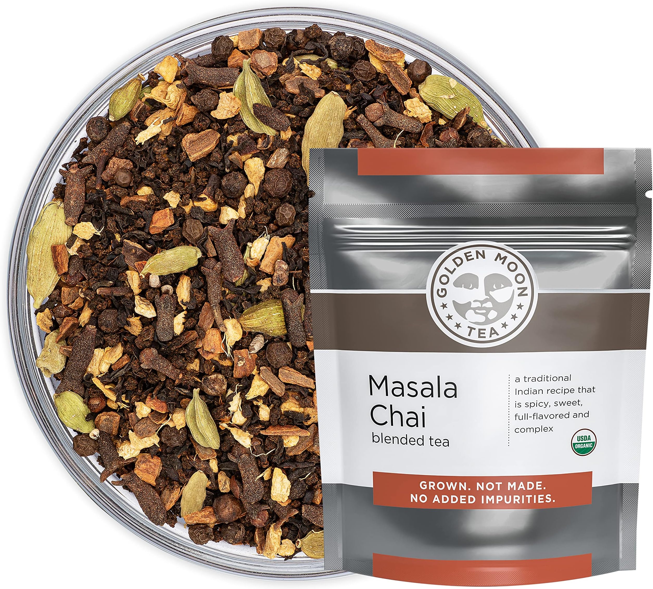 Amazon.com : Organic Chai Tea 8 Oz (227gm) | Masala Chai | Blended with ...