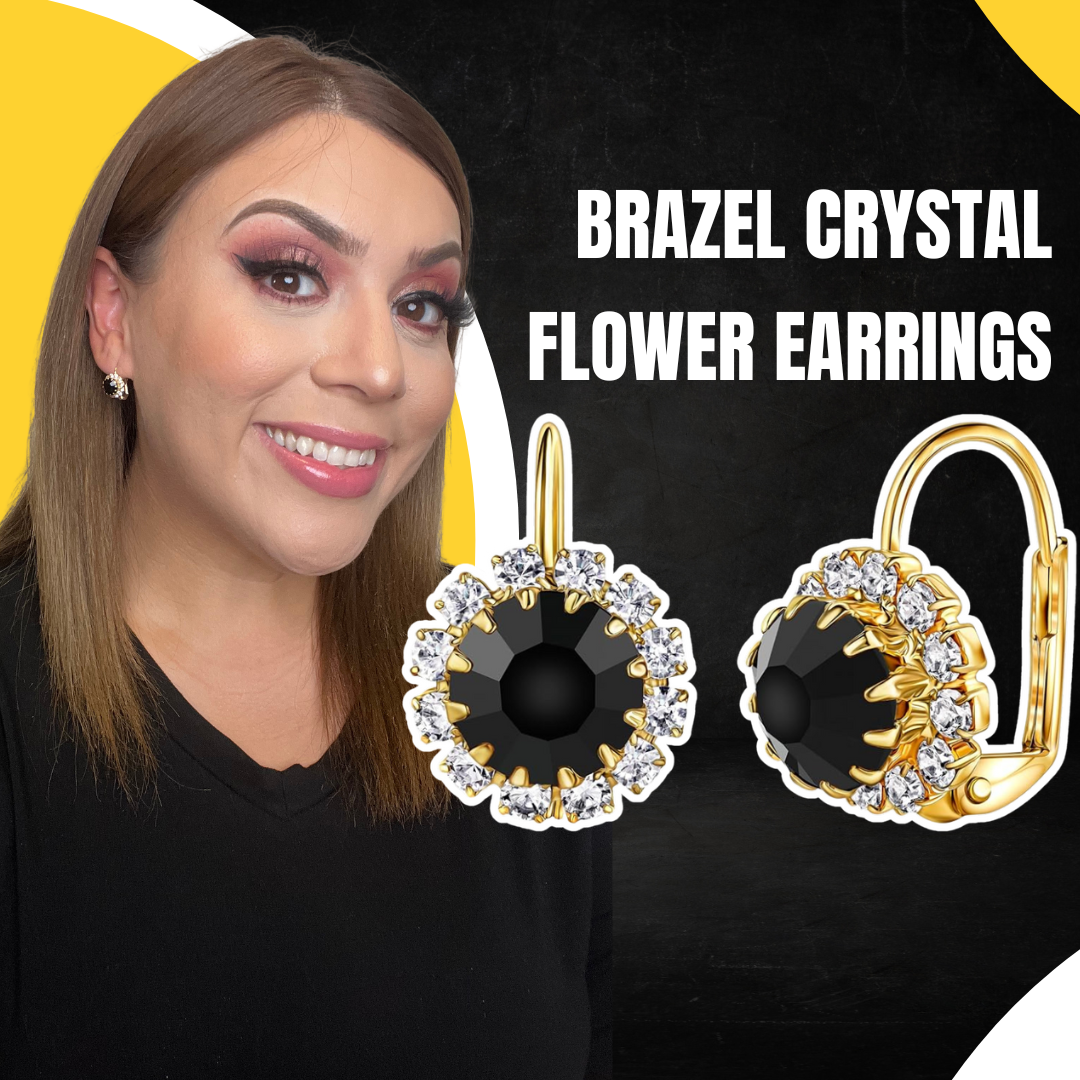 Watch Honest Review Of Brazel Crystal Flower Earrings on Amazon Live
