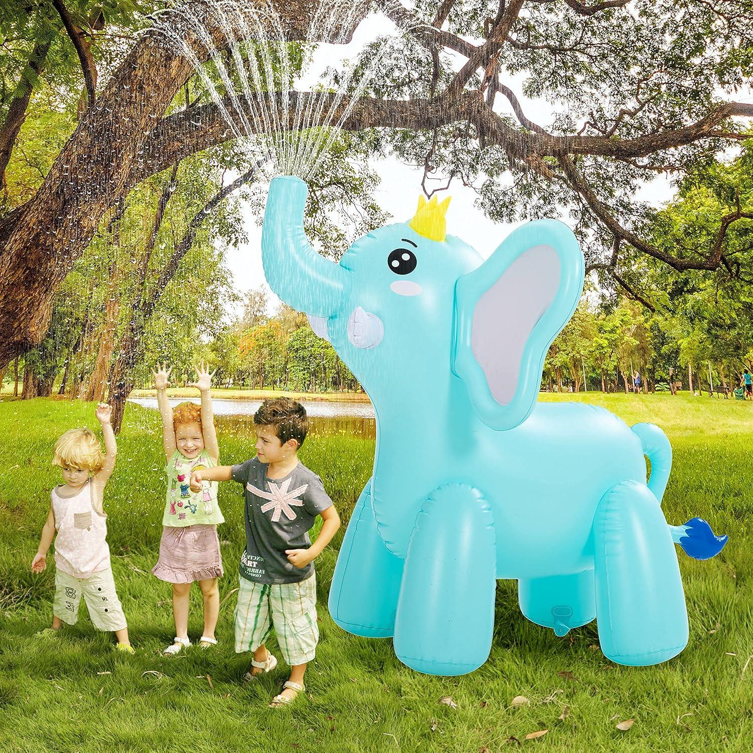 Amazon.com: Inflatable Water Sprinkler for Kids,Inflatable Elephant ...