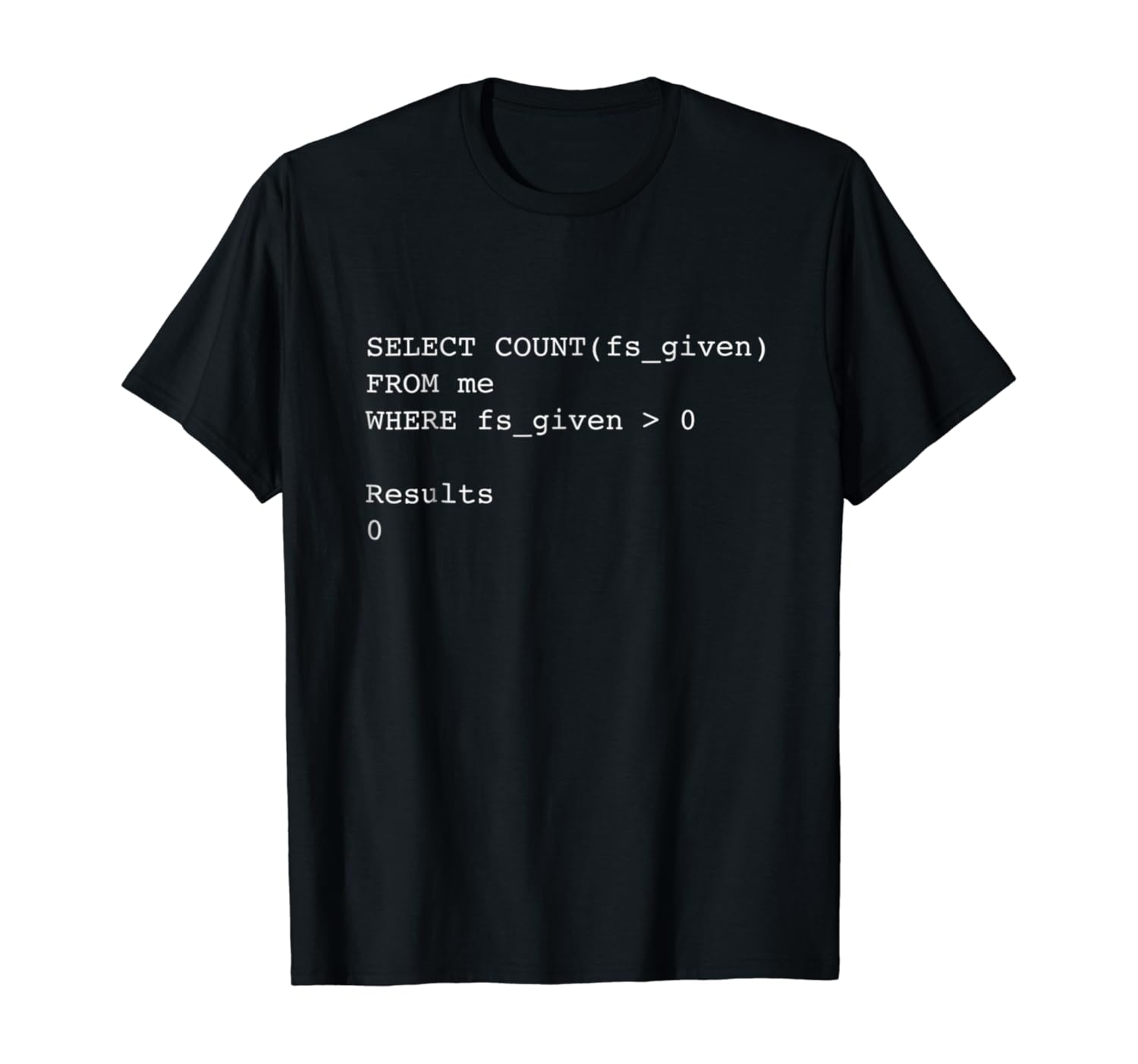 Amazon.com: Funny SQL T-Shirt: Clothing