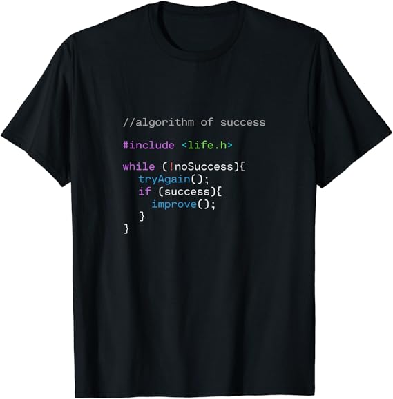 Amazon.com: Mens Coder Nerd Design - Algorithm of Success for ...