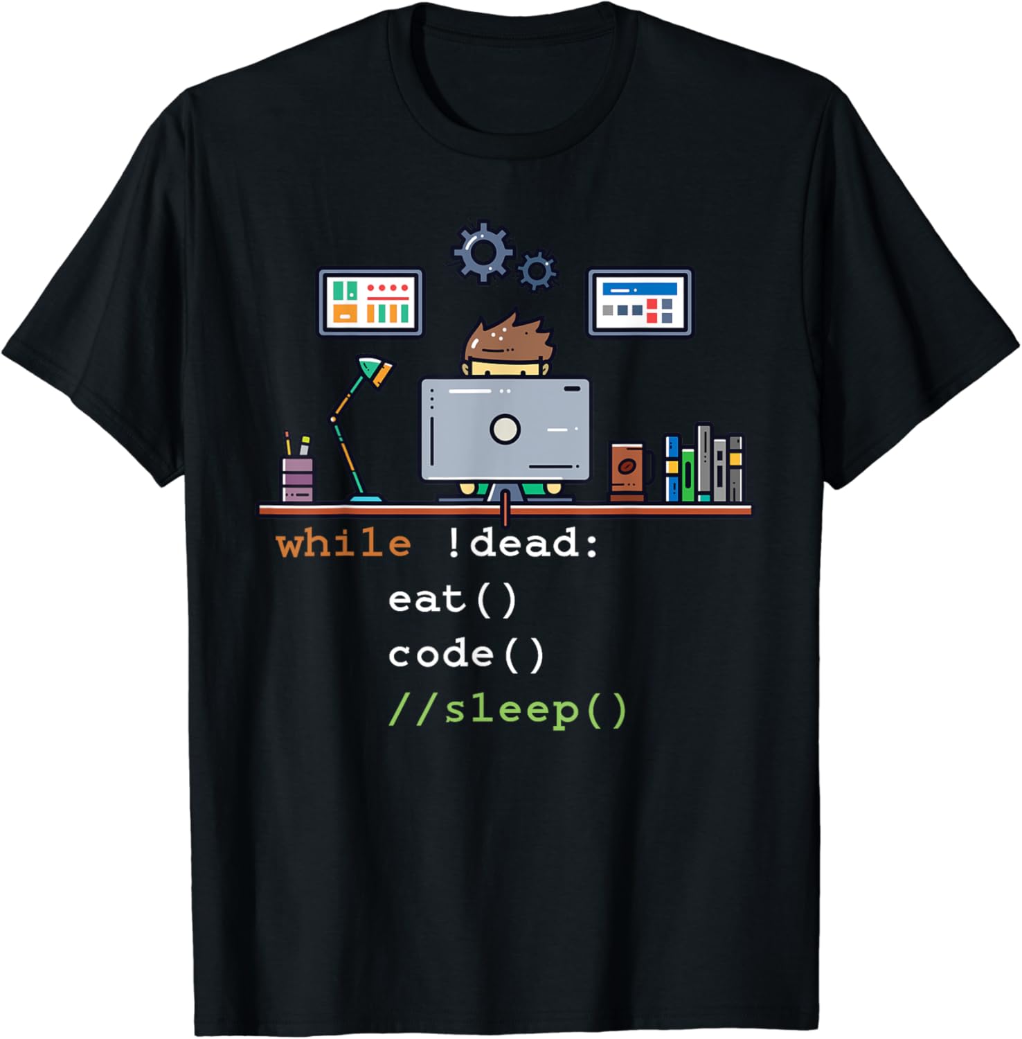 Amazon.com: Computer Science Python Programmer Eat Code Sleep T-Shirt ...