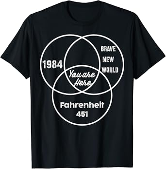 Amazon.com: You Are Here 1984 Brave New World T-Shirt : Clothing, Shoes ...