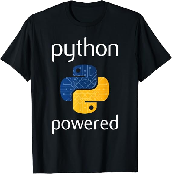 Amazon.com: Python Powered Logo Programming Language T-Shirt : Clothing ...