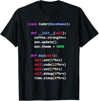 Amazon.com: Funny Coding Shirt - Python Class Eat Code Sleep Repeat T ...