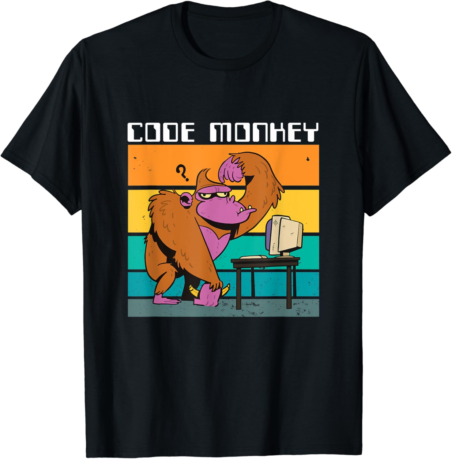 Amazon.com: Code Monkey Gorilla Retro Coding Coder PC Nerd Geek Web ...