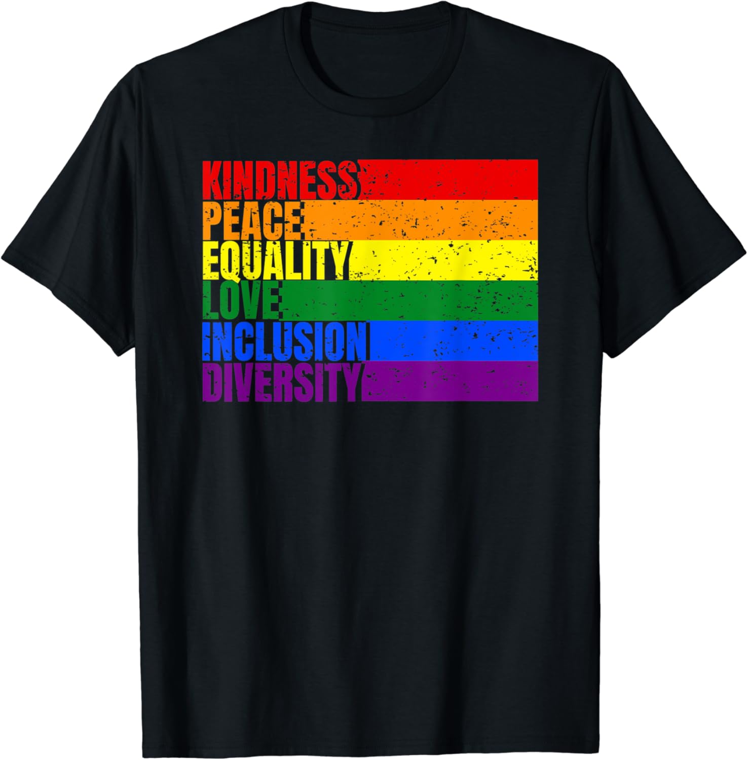 Rainbow Pride Flag LGBTQ+ Pride T-Shirt : Amazon.co.uk: Fashion