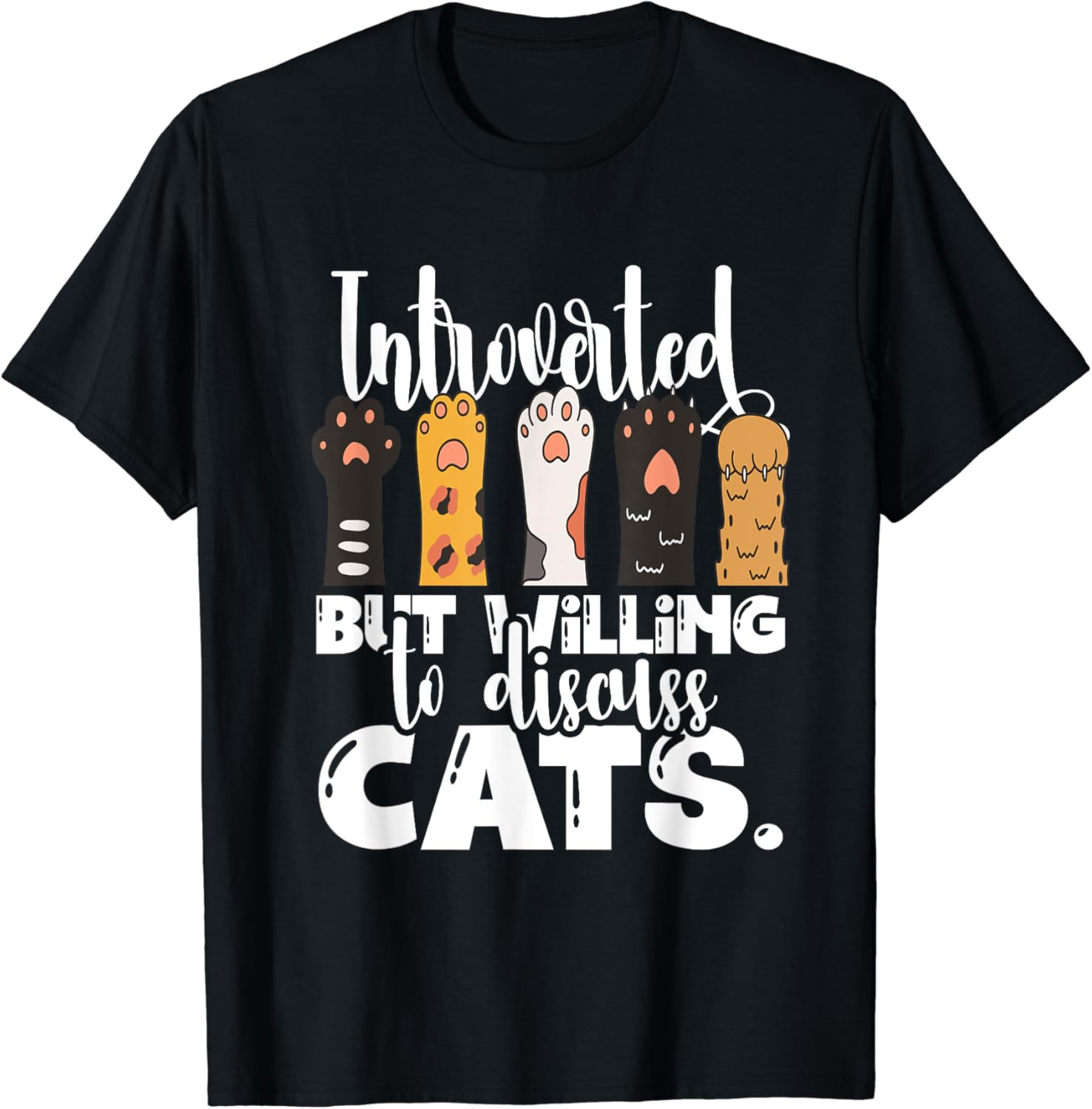 Amazon.com: Vintage Cat Meow Introverted But Willing To Discuss Cat ...