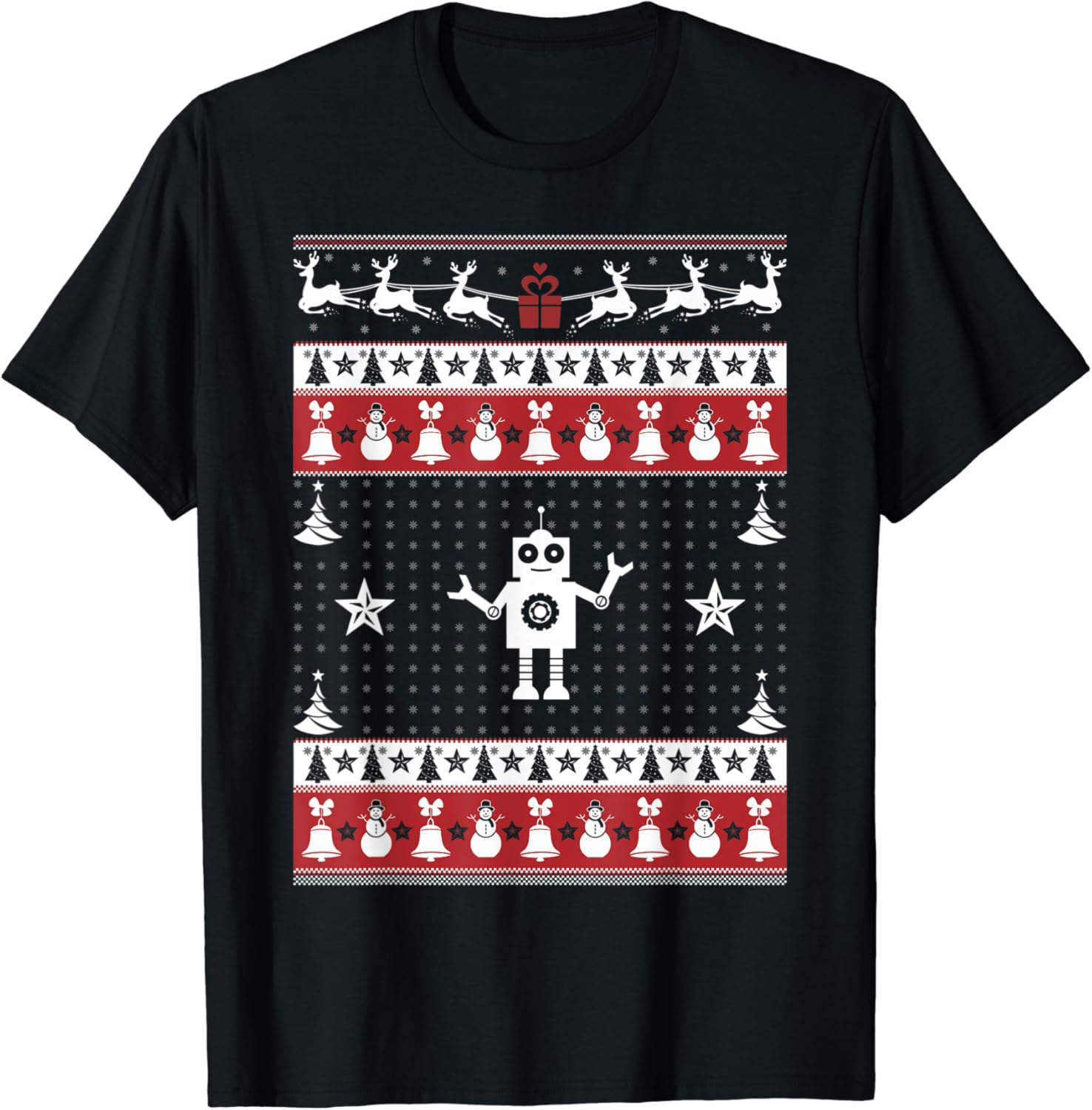 Amazon.com: Robots Ugly Christmas Sweater Xmas Shirt - Robotics ...