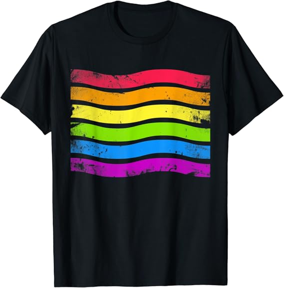 Amazon.com: LGBT Flag Rainbow T-Shirt : Clothing, Shoes & Jewelry