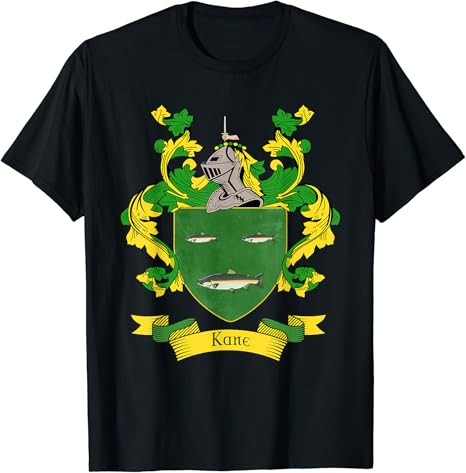 Amazon.com: Kane Coat of Arms | Kane Surname Family Crest T-Shirt ...