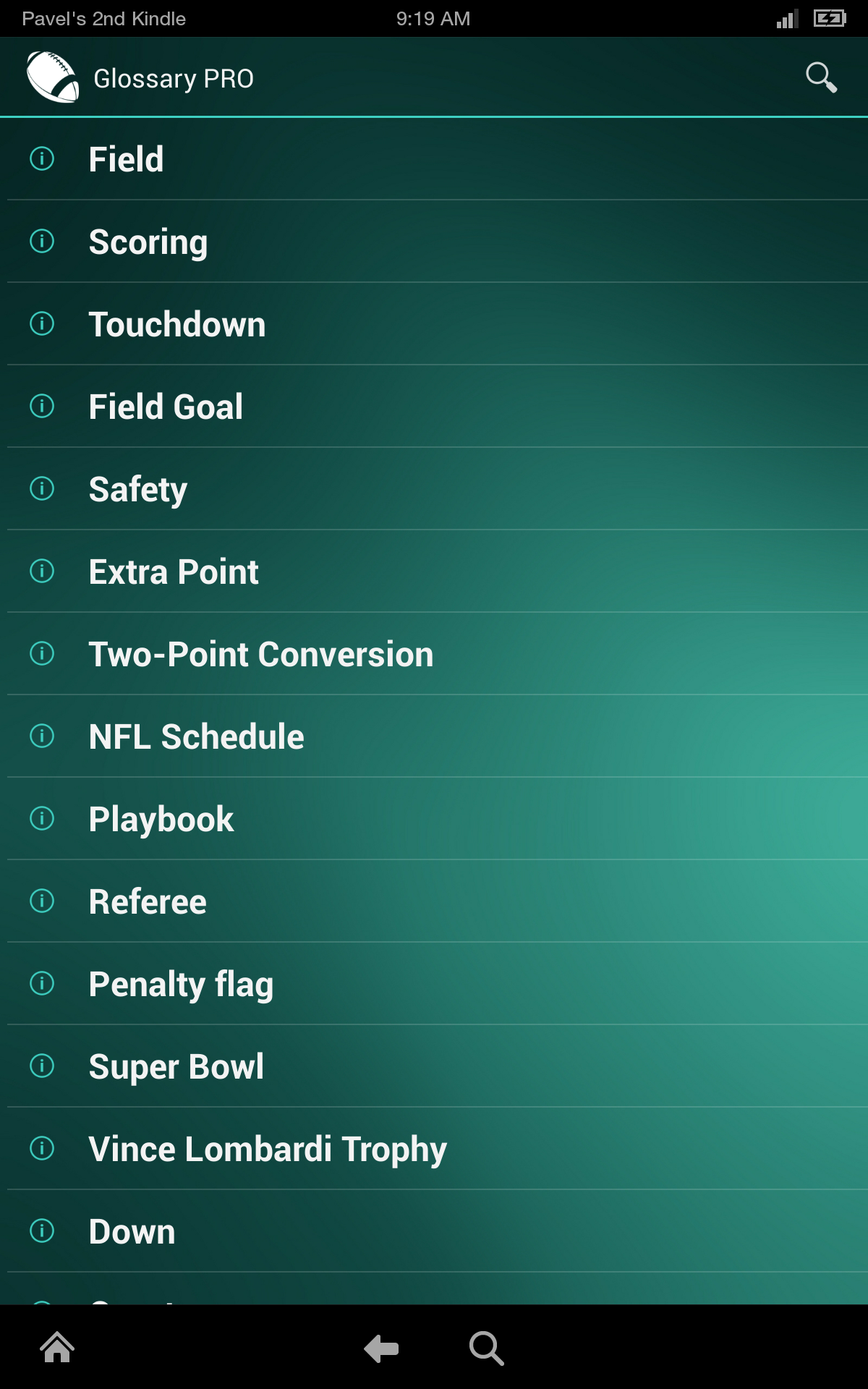 Football Glossary PRO - App on Amazon Appstore