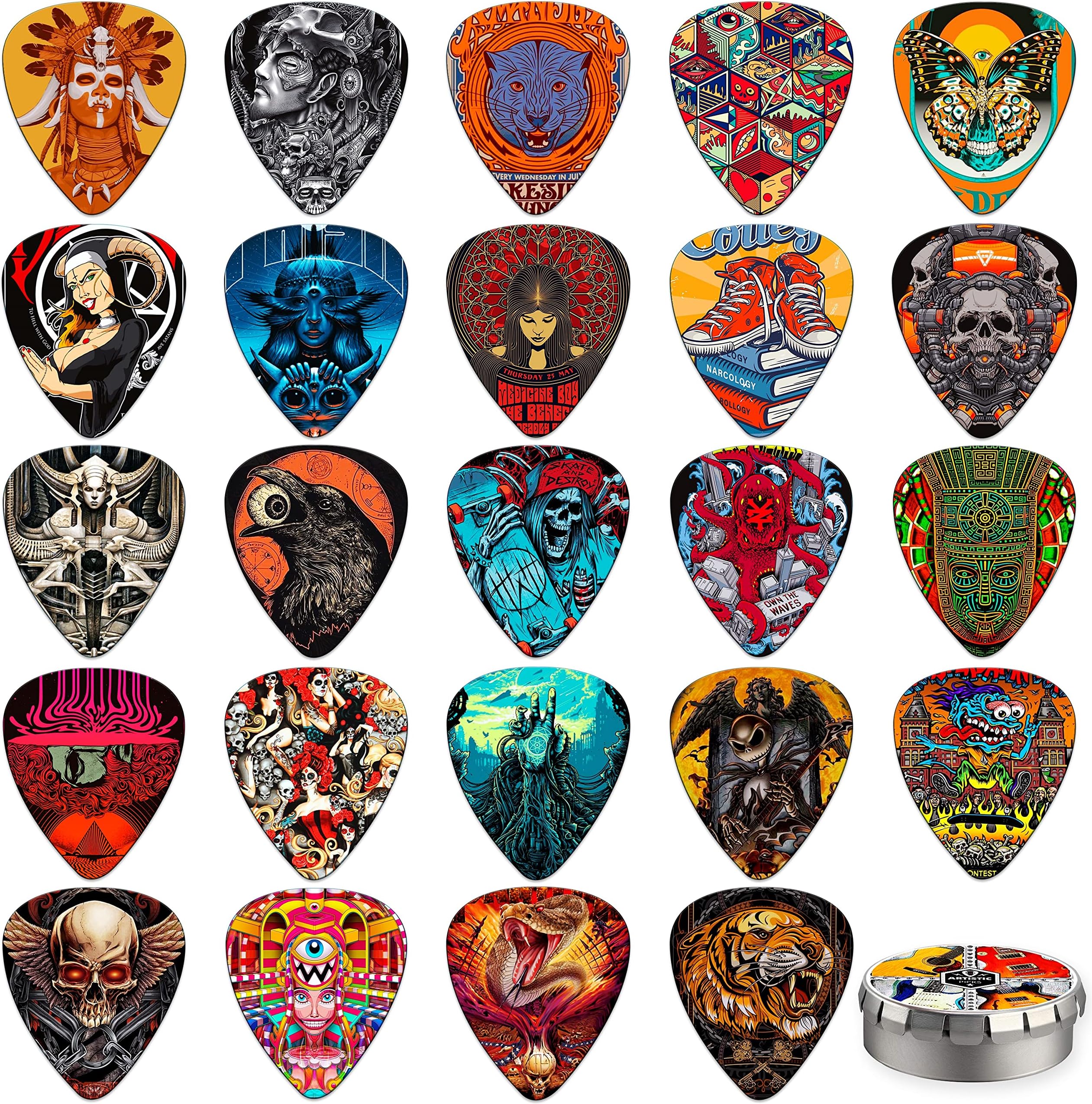 Pick Geek Assorted Guitar Picks | 51 Premium Quality Picks Plectrums ...