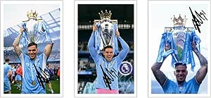 Set Of 3 Ederson - Manchester City 3-In-A-Row Signed 6X4 Inch Photo ...