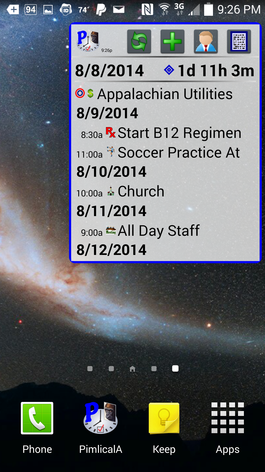 Pimlical Calendar Widget - App on Amazon Appstore