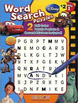 Disney Pixar Word Search Puzzles Level One: Amazon.co.uk: 9781601395955 ...