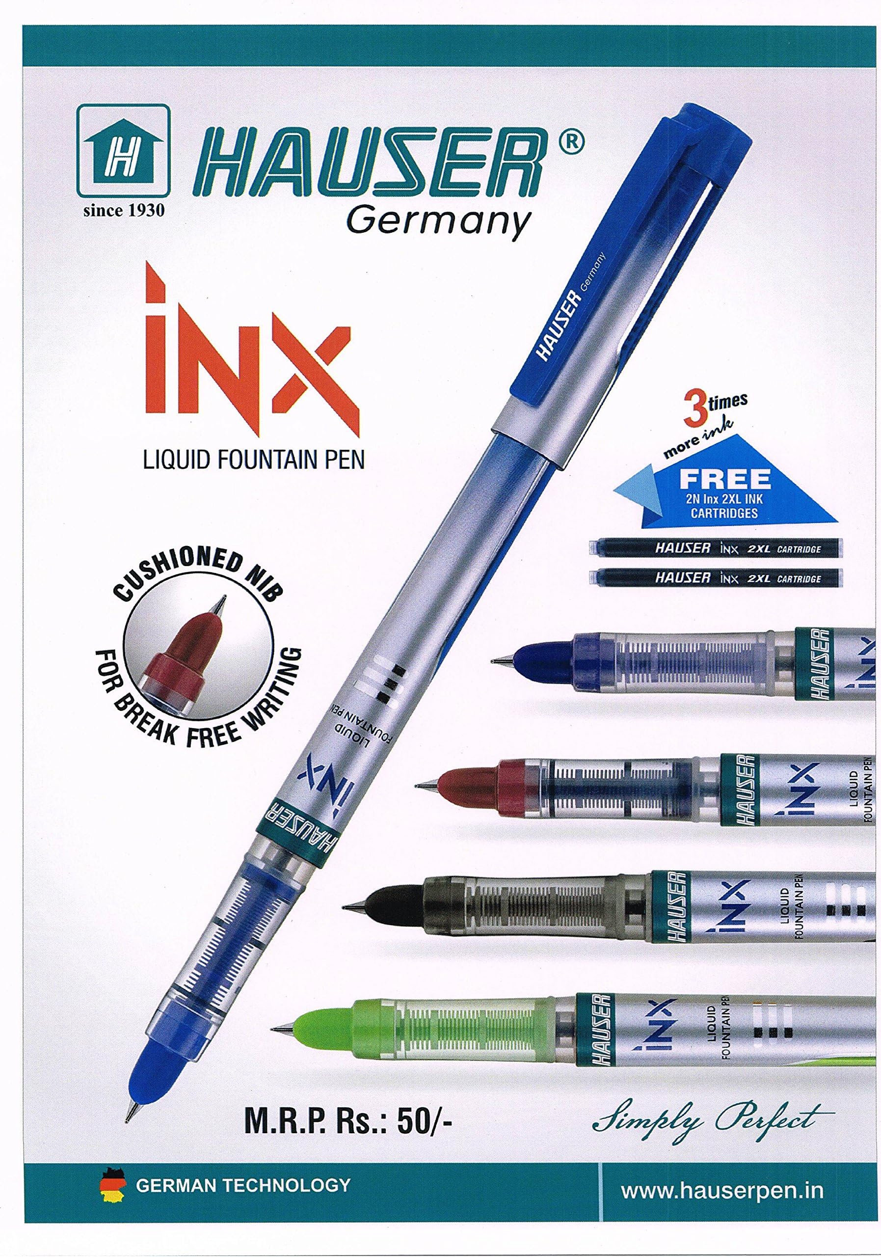 Hauser Inx Liquid Ink Fountain Pen | Cushiones Nib For Break Free ...