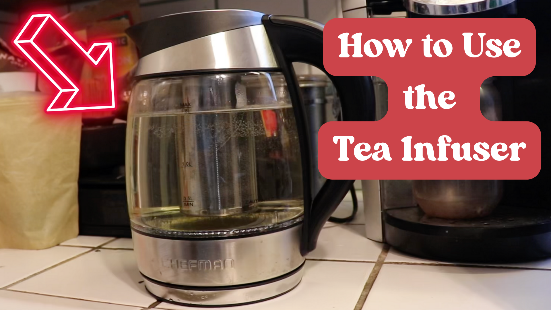 Watch How to Use the Chefman Electric Kettle with Tea Infuser on Amazon ...