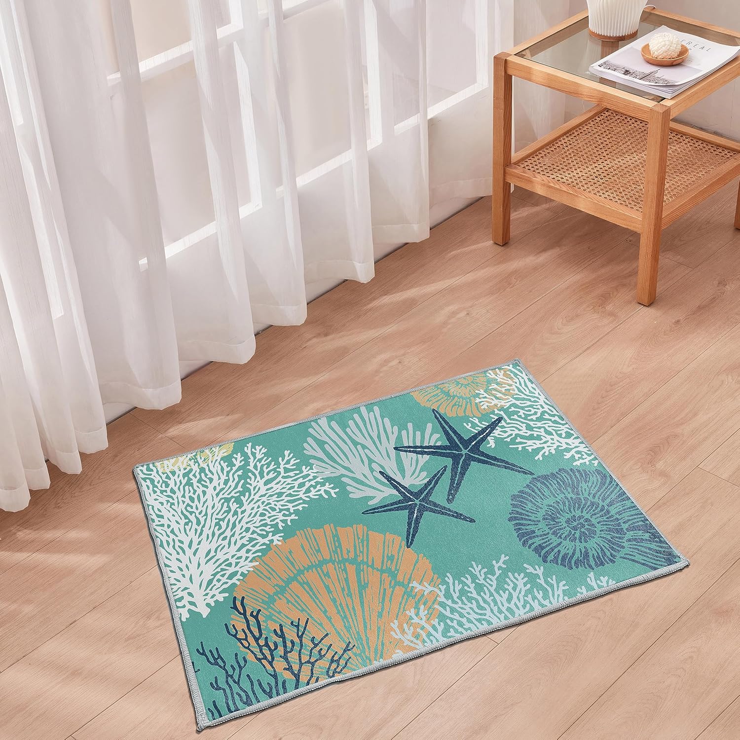 Amazon.com: Tritard Coastal Area Rug 2x3 - Small Machine Washable ...