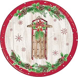 Amazon.com: Trendware Vintage Christmas Dessert Plates, 24 ct : Home ...