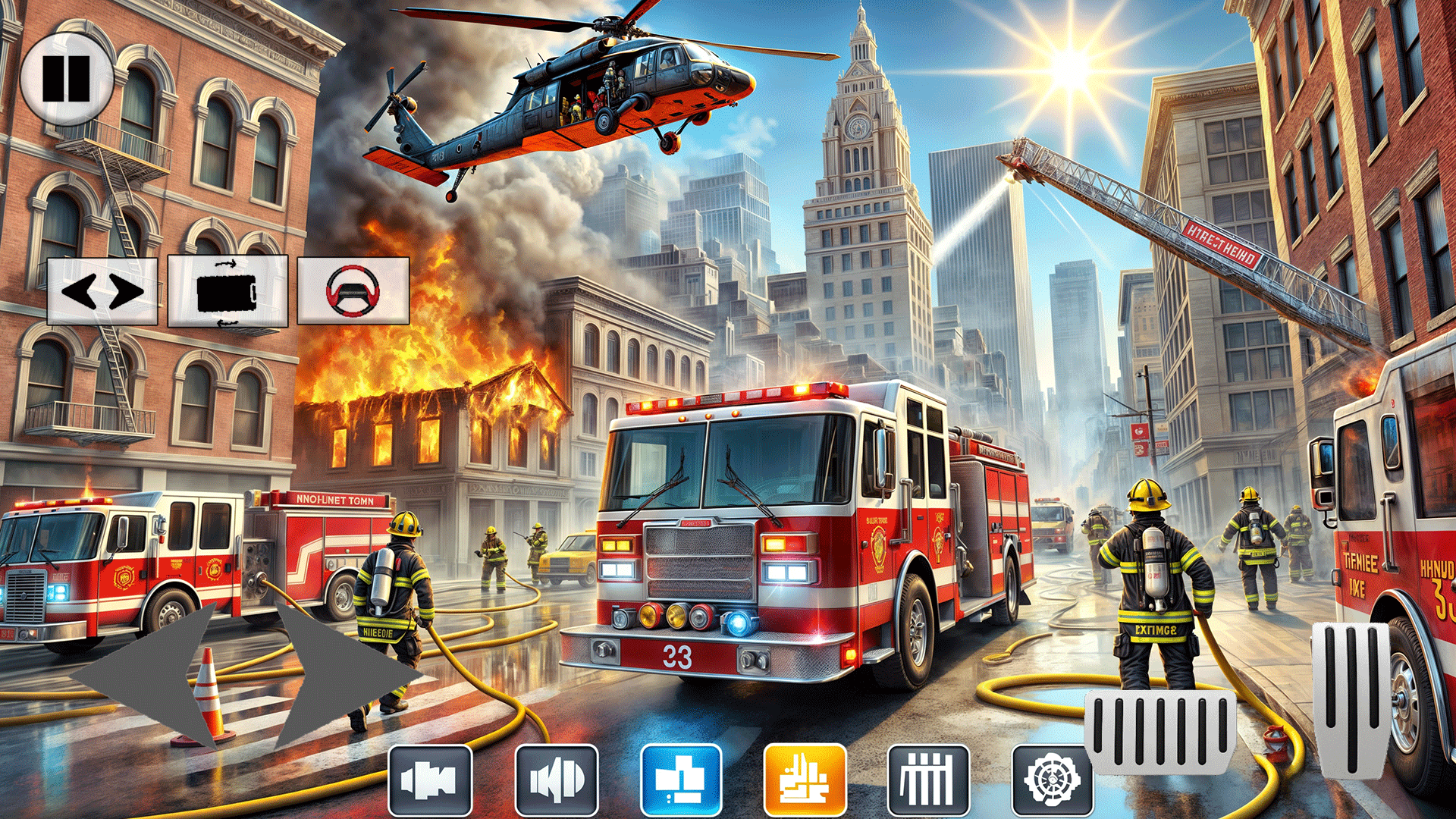 Fire Truck Simulator Rescue Game - FireFighter Truck Driver Emergency ...
