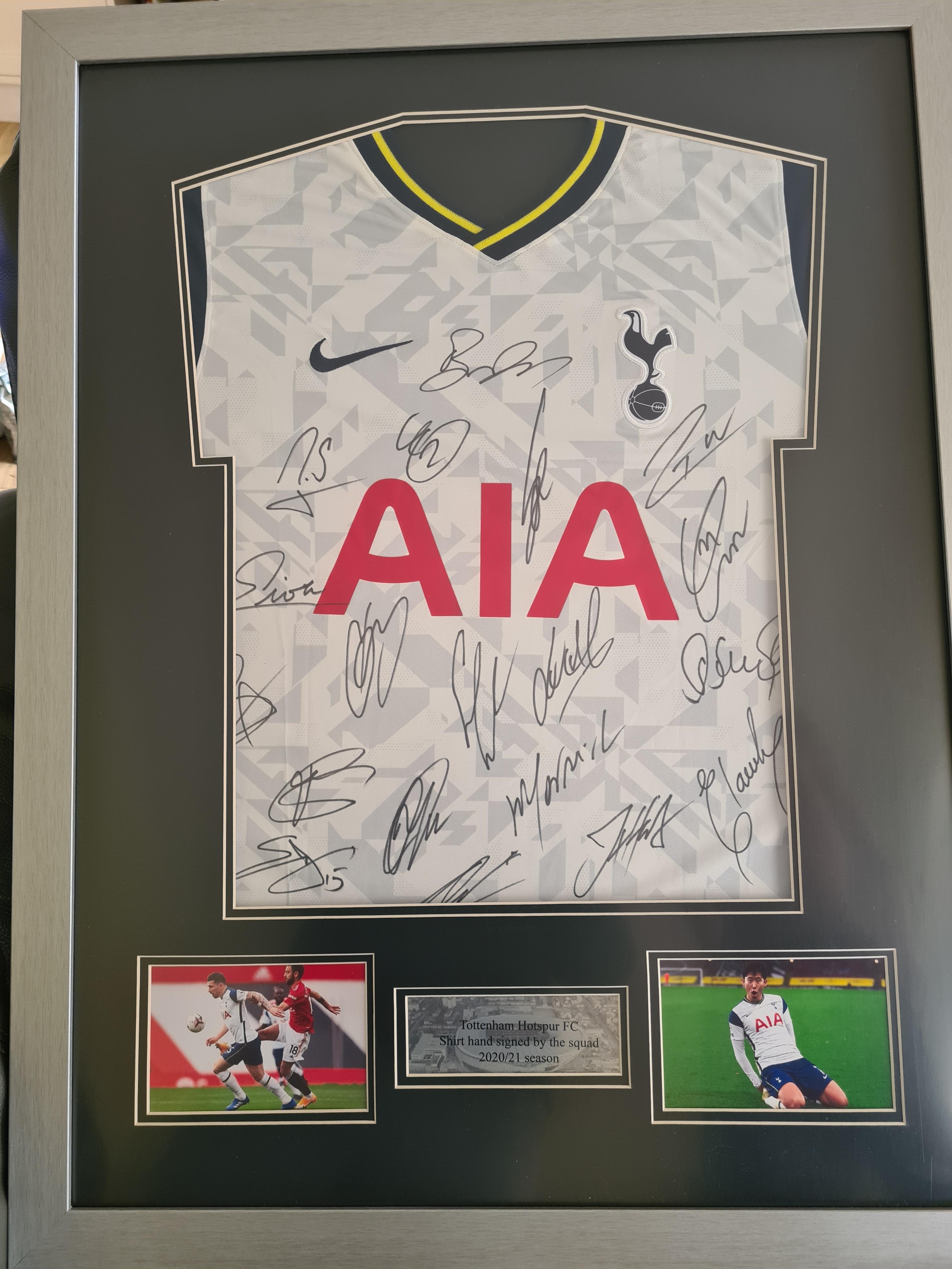 FRAME FOR SIGNED SHIRT DISPLAY BLACK FRAME DOUBLE BLACK MOUNT WITH ...