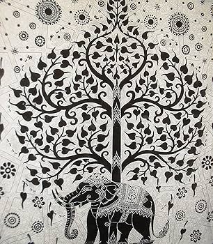 hippie elephant coloring pages