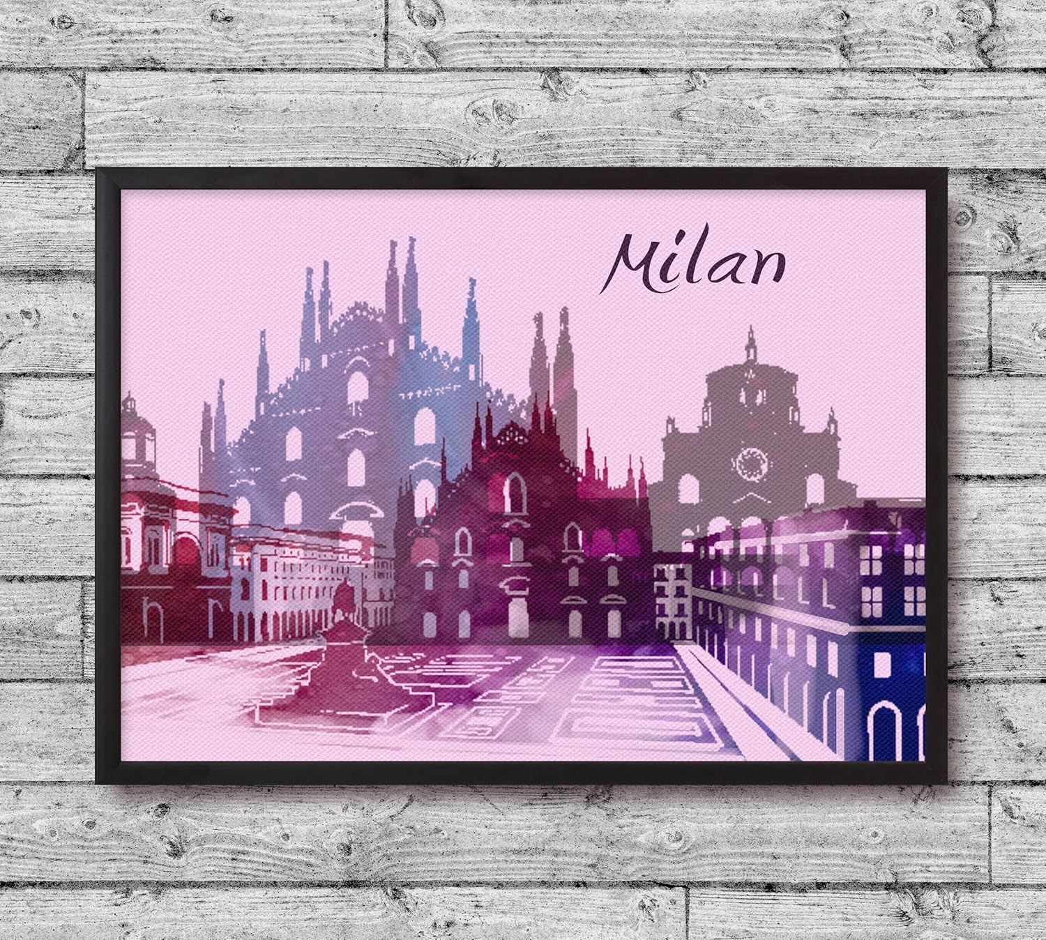 Amazon.com: Milan Famous City Poster Design Print - Decorate your home ...