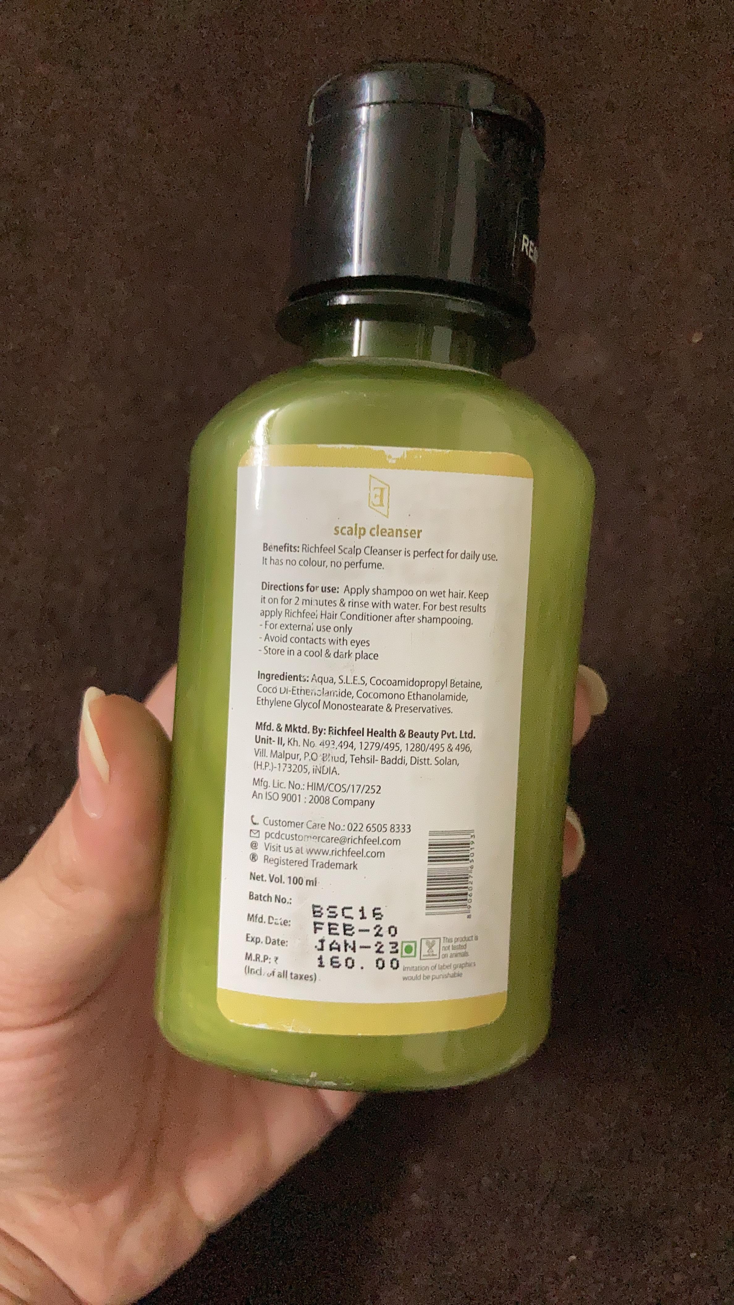 Buy Richfeel Scalp Cleanser Hair Shampoo, 100 ml | Promotes Hair Health ...