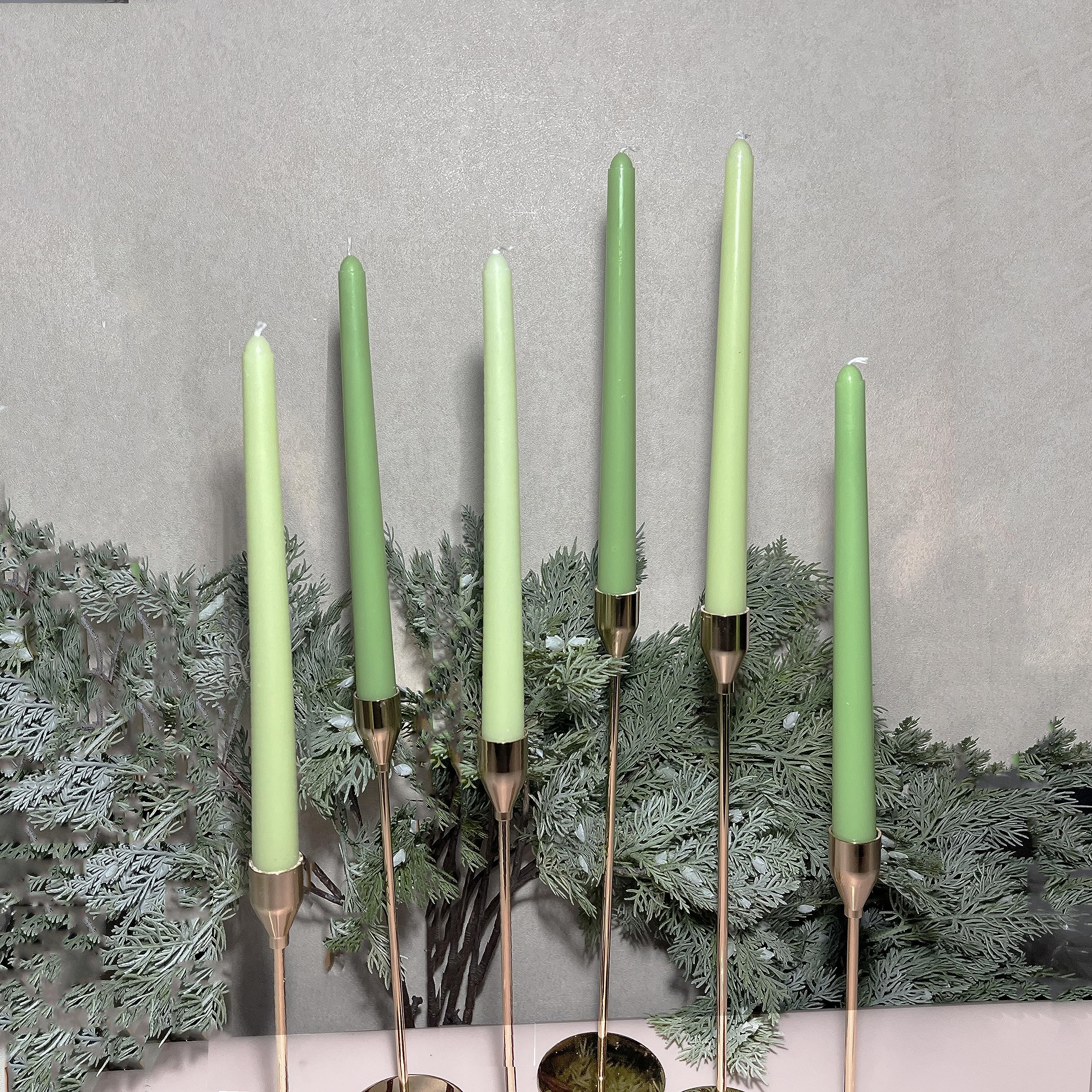 Amazon.com: 6 Pack Gradient Color Taper Candles - 10 Inch Dripless ...