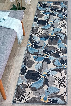 Amazon.com: Rugshop Modern Large Floral Non-Slip (Non-Skid) Area Rug ...