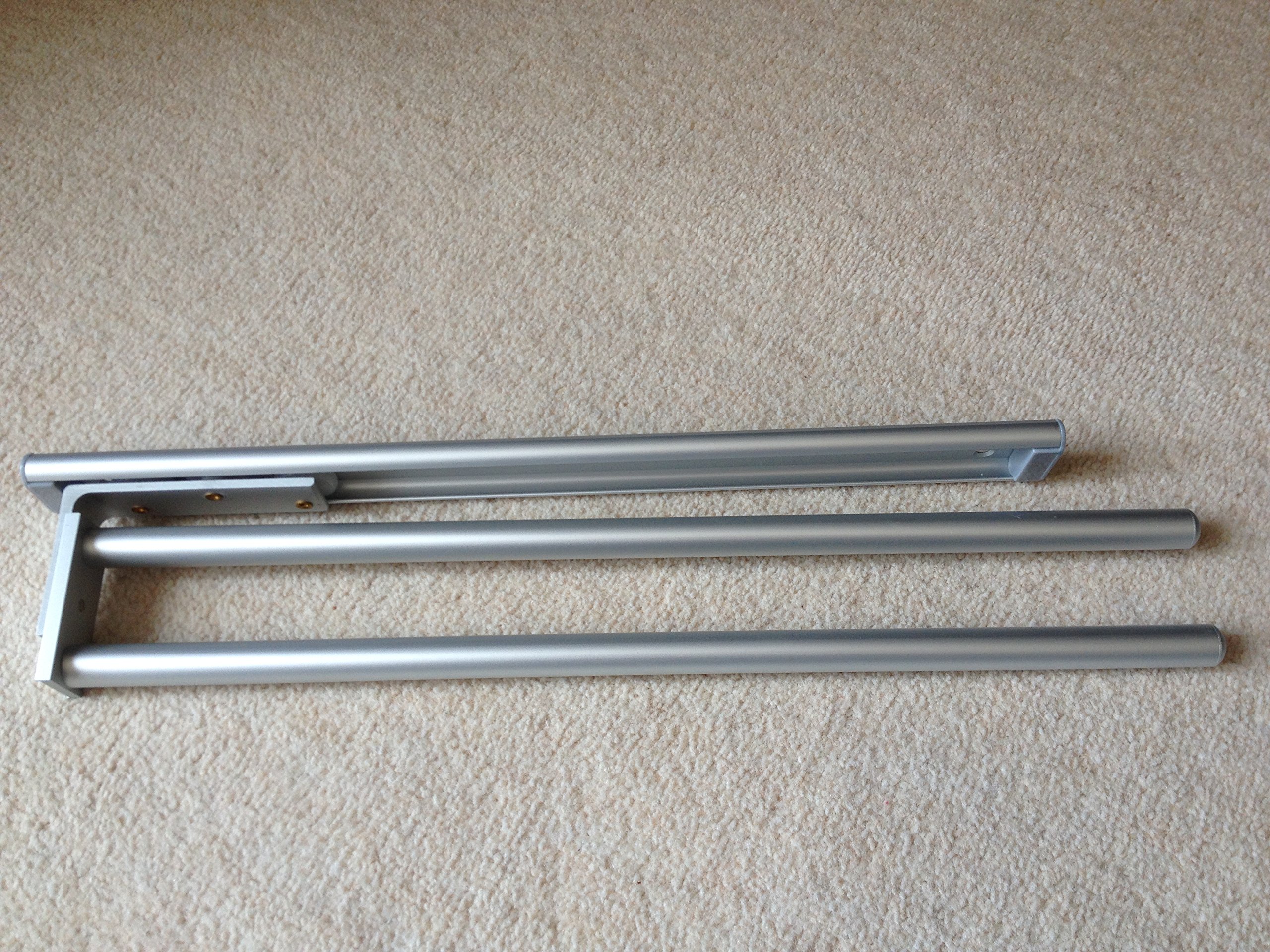 2 arm Aluminium finish Kitchen Towel Rail by UK Kitchens : Amazon.co.uk ...