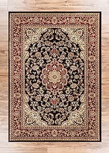 Amazon.com: Well Woven Barclay Collection Medallion 5x7 Black Area Rug ...