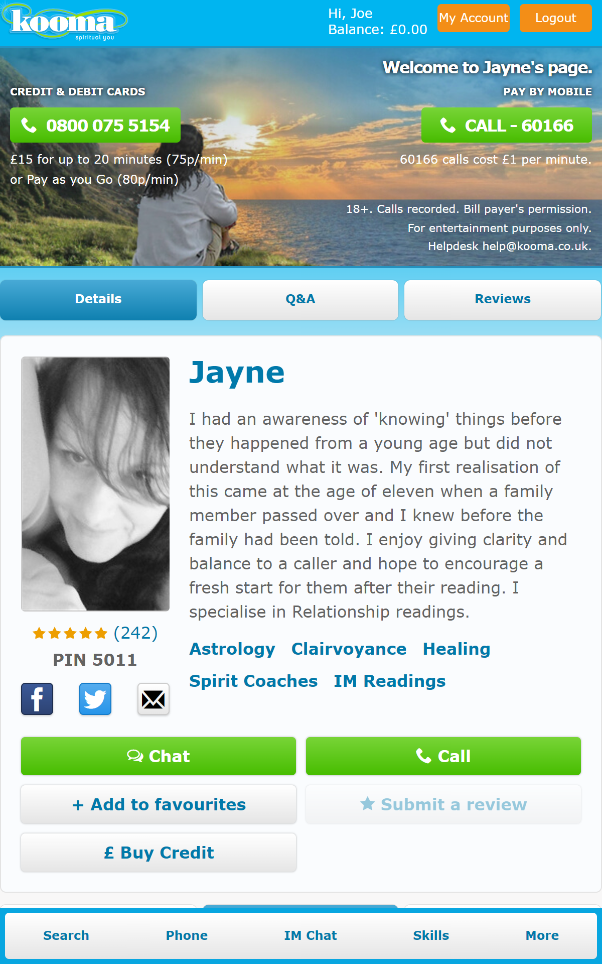 Kooma Psychic & Tarot - App on the Amazon Appstore