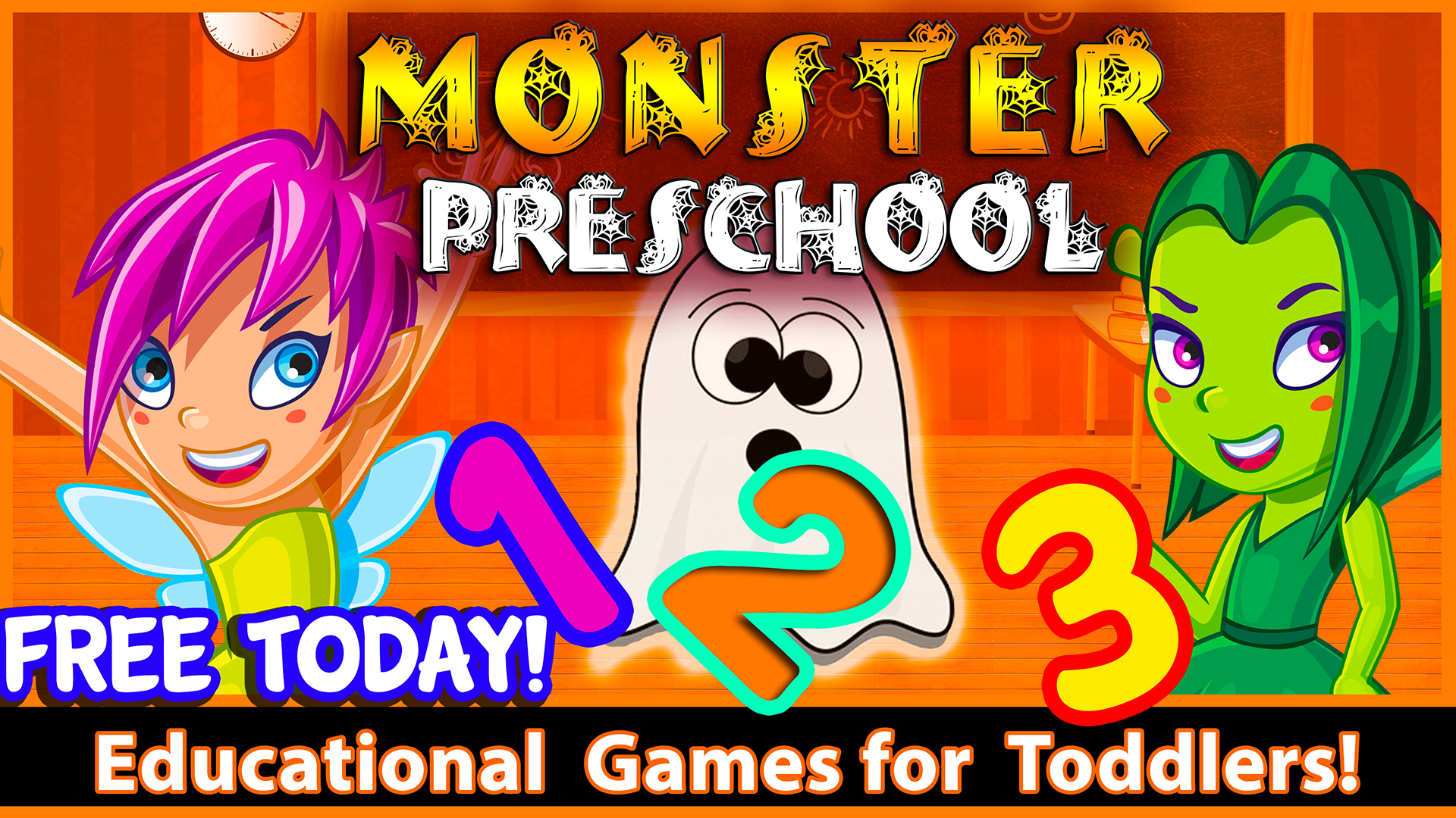 Halloween Monster games for kids & toddlers - Free educational ...