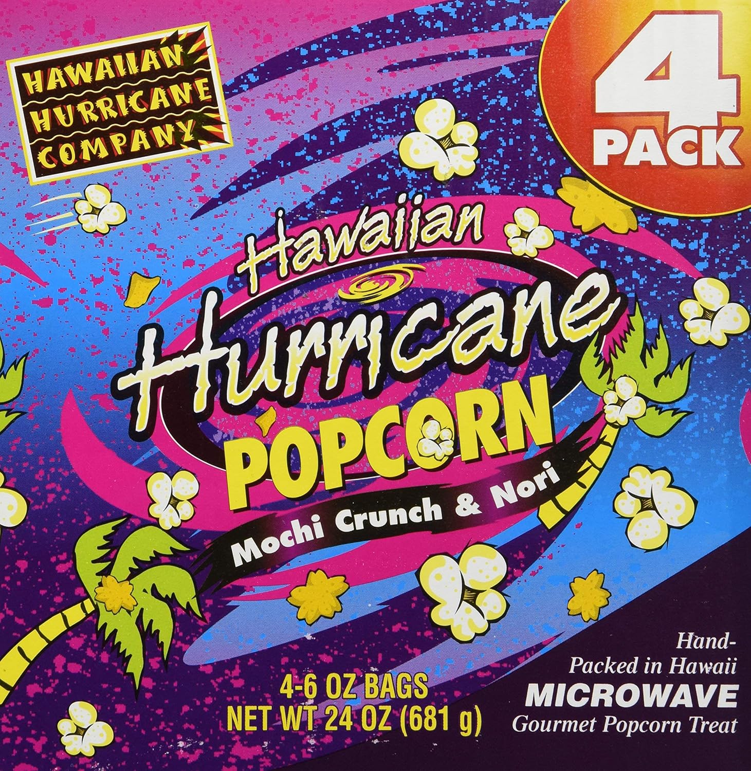 Amazon.com : Hawaiian Hurricane Microwave Popcorn 4 Pack : Everything Else