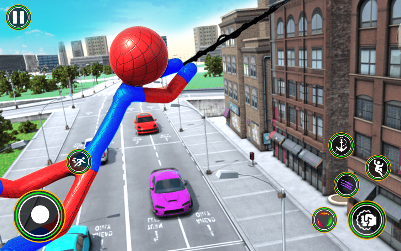 Open World Stickman Flying Rope Hero - Rescue Action Fight Adventure ...