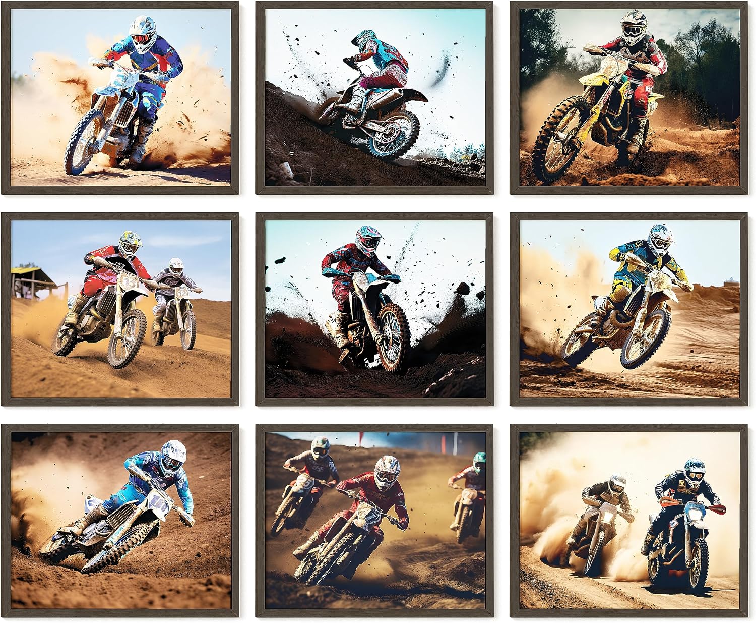 97 DECOR Motocross Posters Wall Art Print - Dirtbike Decor for Boys ...