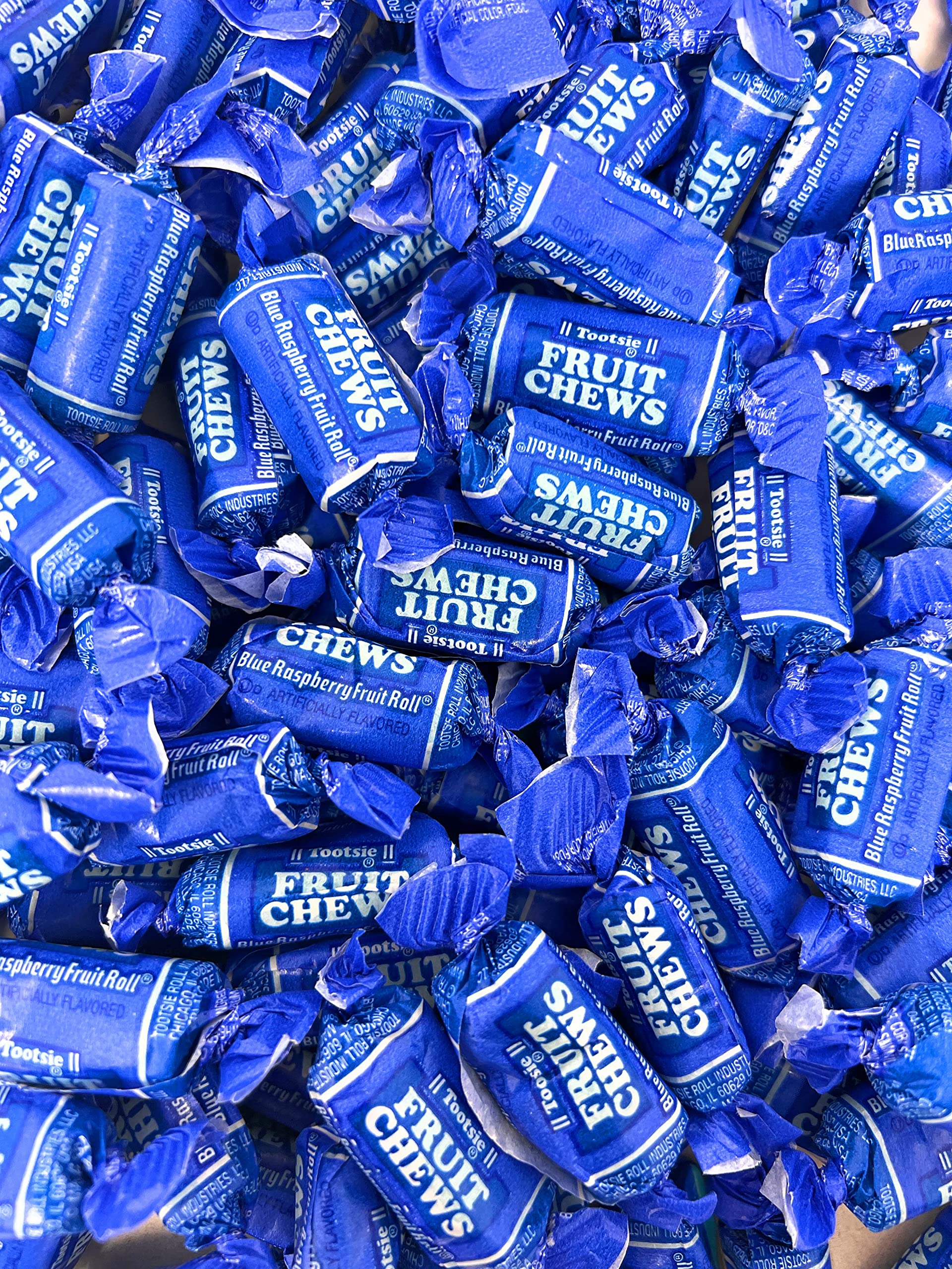 Blue Raspberry Fruit Flavored Tootsie Rolls Tootsie Fruit Chews With