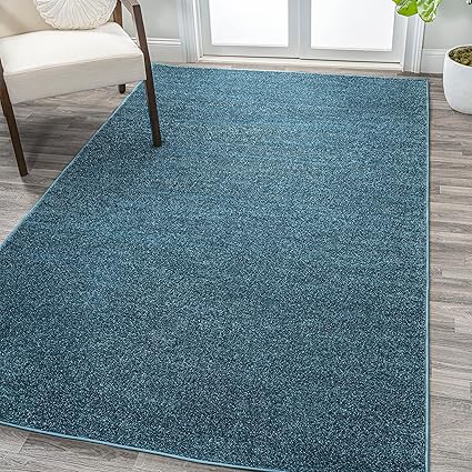Amazon.com: JONATHAN Y Haze Solid Low-Pile Turquoise Indoor Area Rug ...