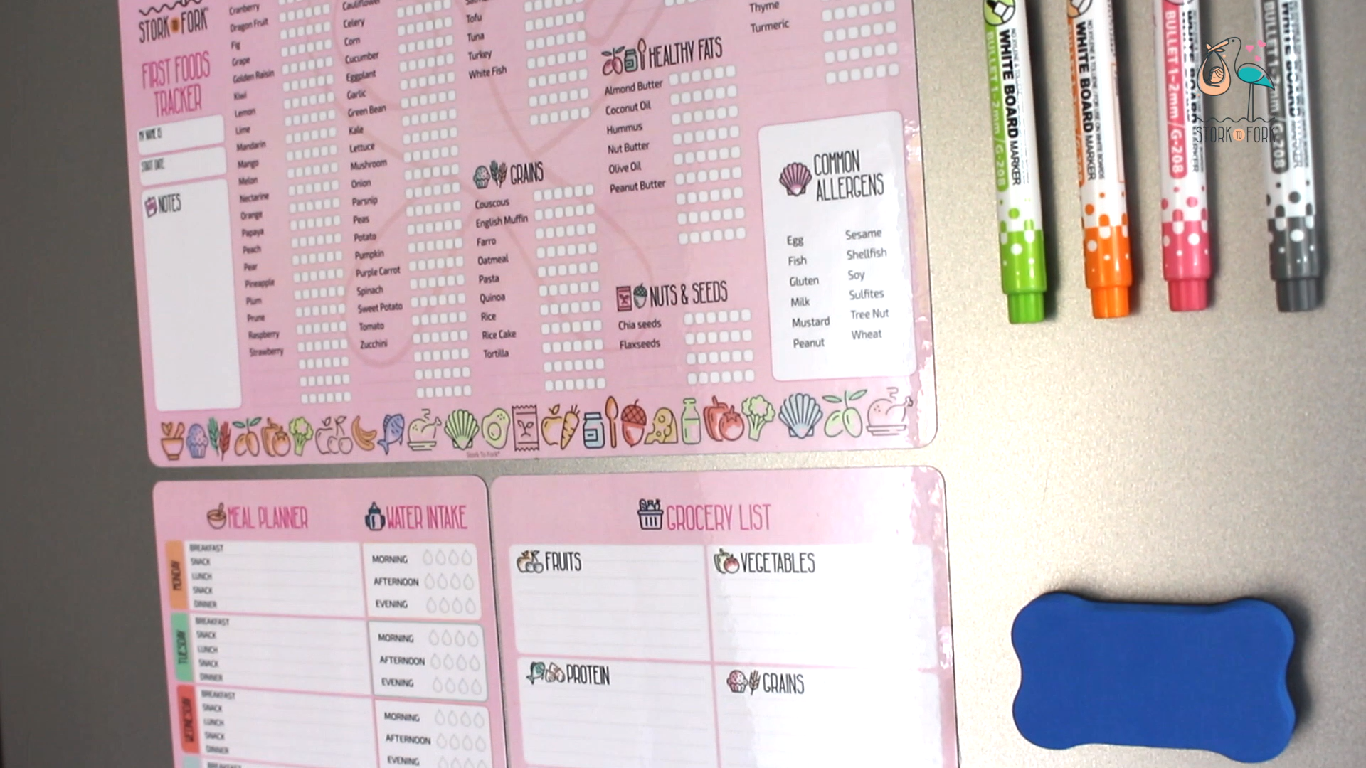 Stork To Fork Baby First Foods Tracker Chart Baby First Foods Chart ...