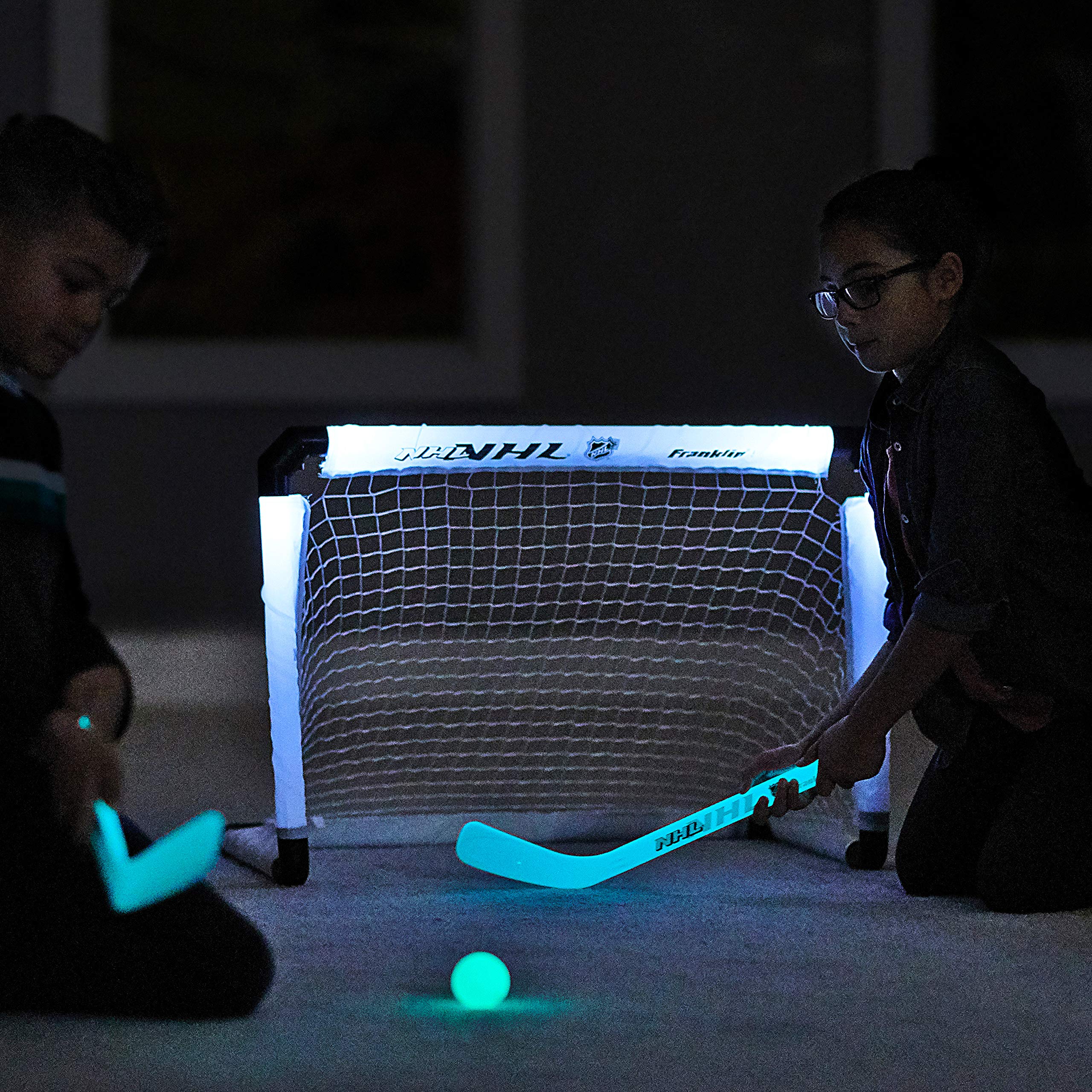 Franklin Sports Knee Hockey Set - Includes 1 Light Up Hockey Goal - 2 ...