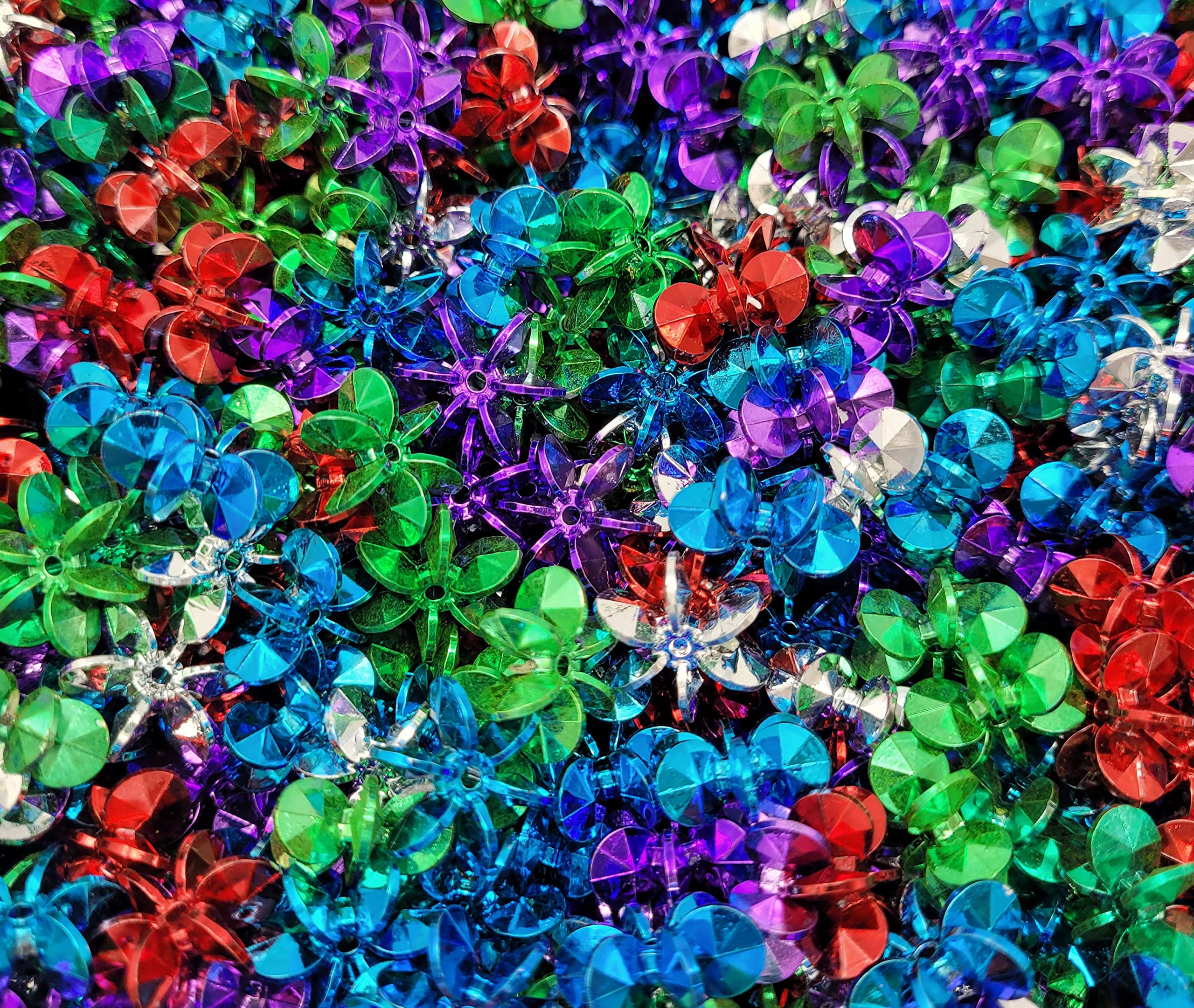 Amazon.com: 18mm Starflake Sunburst Plastic Acrylic Craft Beads, 200 ...